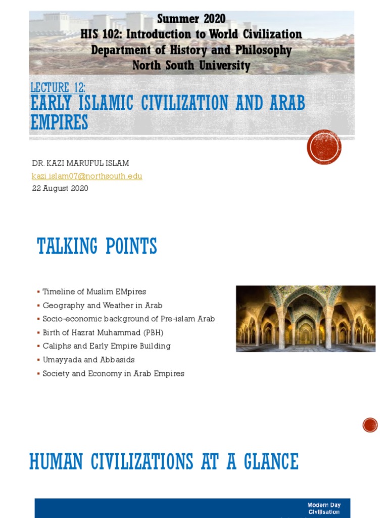 Early Islamic Civilization and Arab Empires | PDF | Muhammad | Caliphate