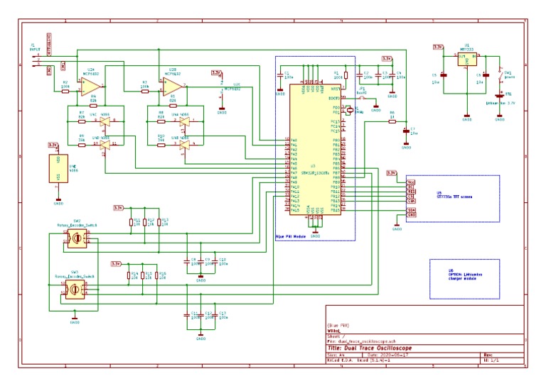 Dual Trace Oscilloscope Schematic | PDF