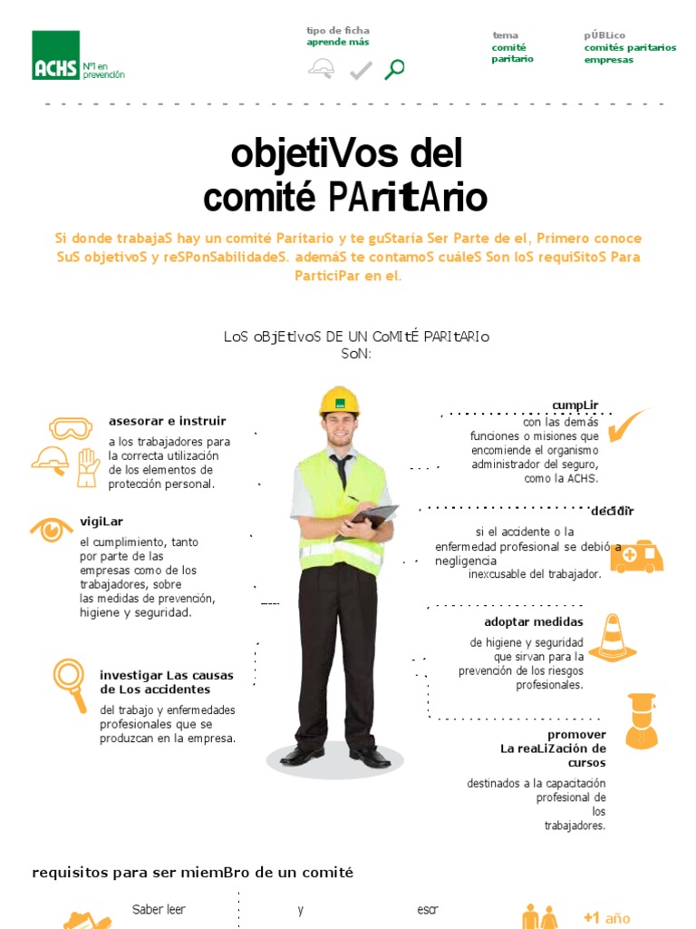 Objetivos Del Comite Paritario | PDF