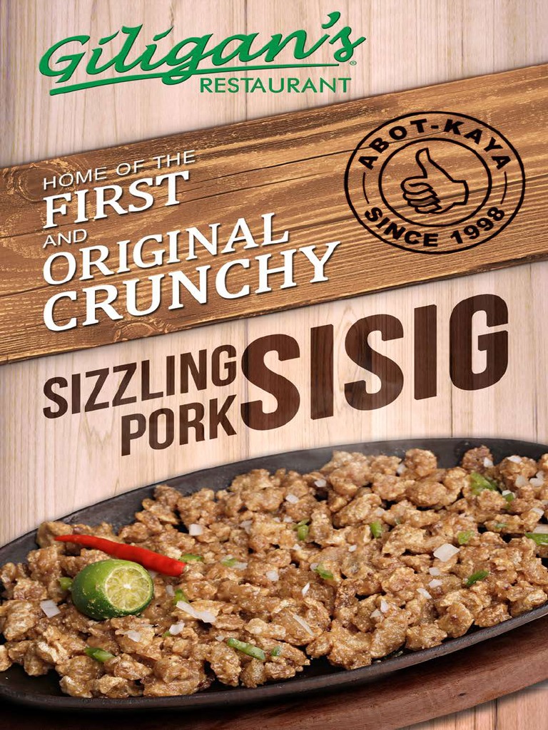 Giligans Menu PDF | PDF