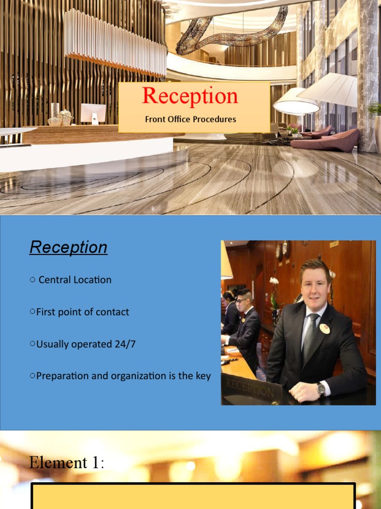 Reception: Front Office Procedures | Download Free PDF | Business