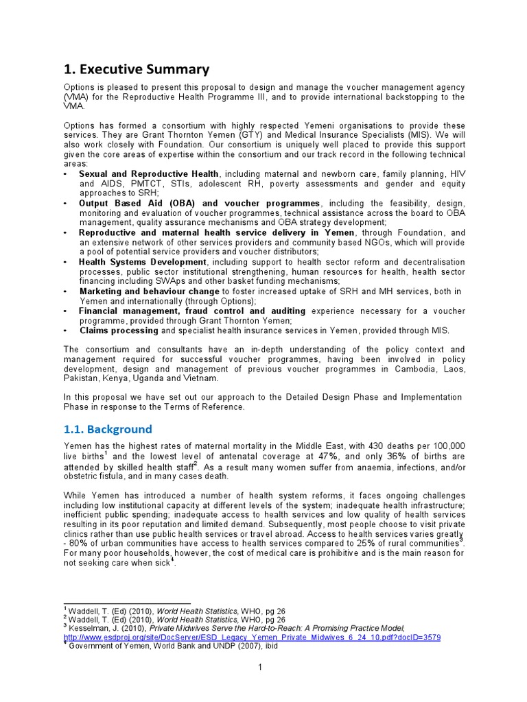 Executive Summary: 1.1. Background | PDF | School Voucher | Health Care