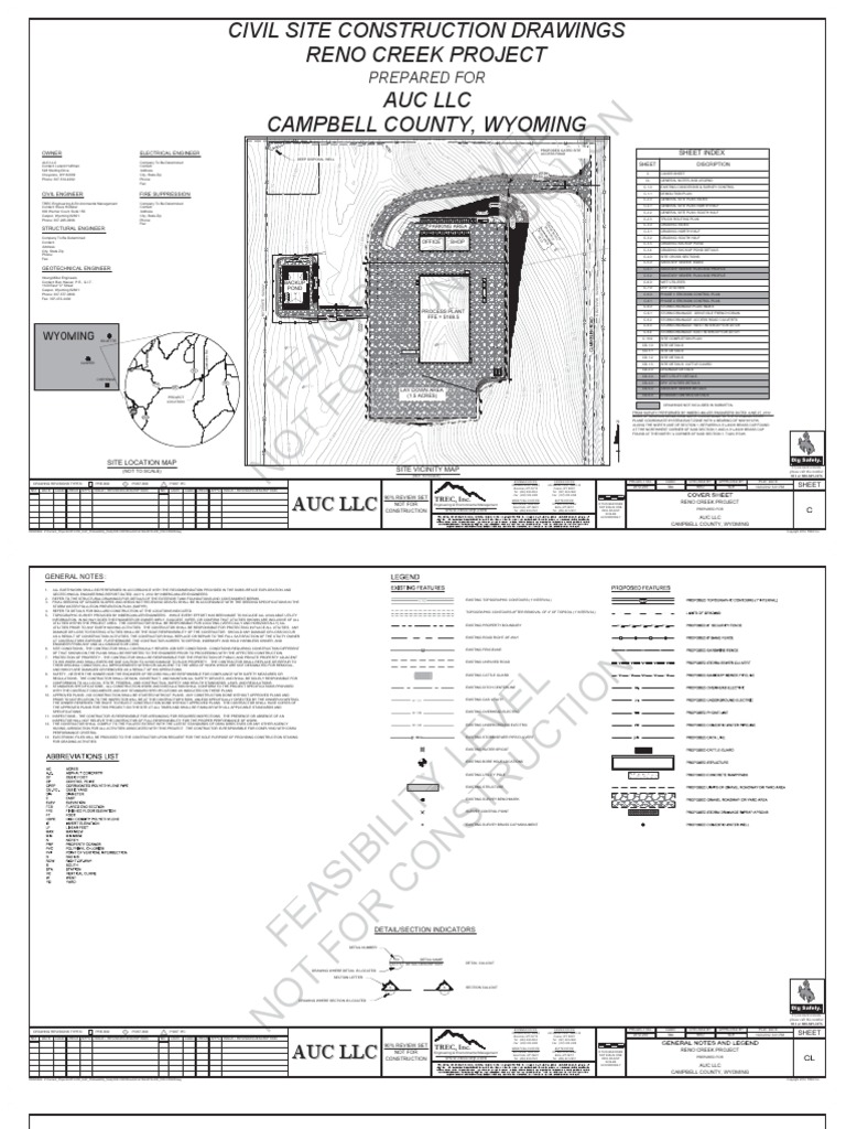 Level Construction: Civil Site Construction Drawings Reno Creek Project ...