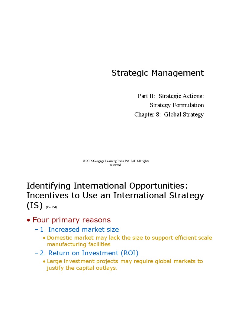 Strategic Management: Part II: Strategic Actions: Strategy Formulation ...