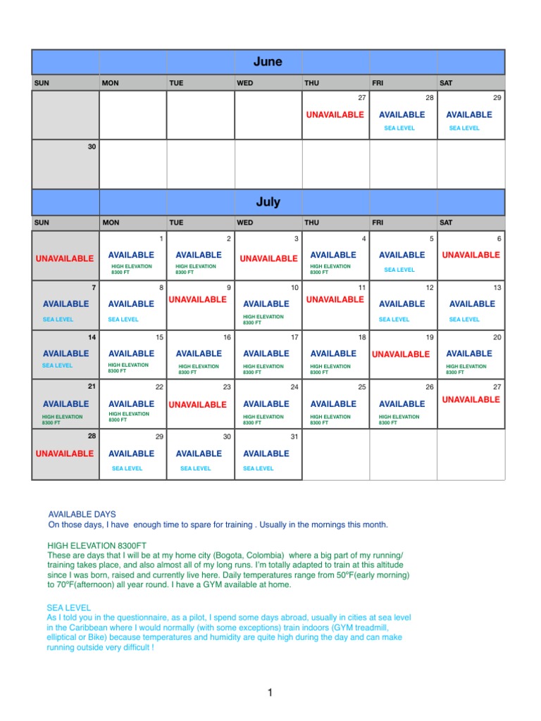 JULY 2019 Training Calendar | PDF | Physical Geography | Atmosphere
