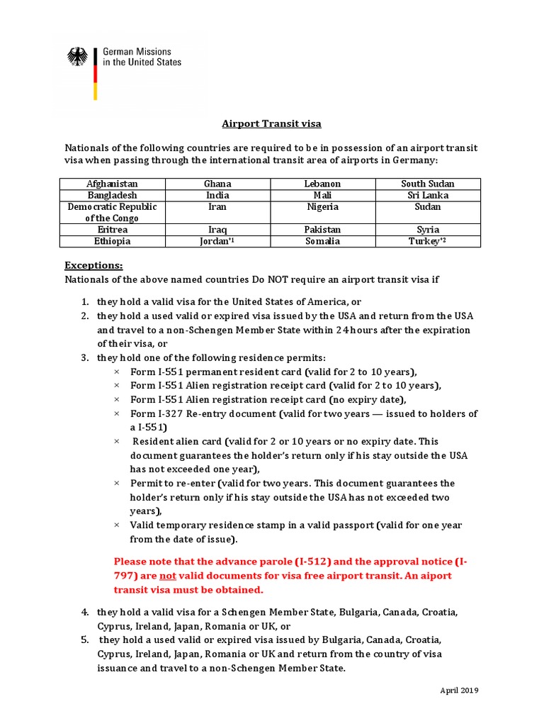 Airport Transit Country List Data | PDF | Travel Visa | International ...