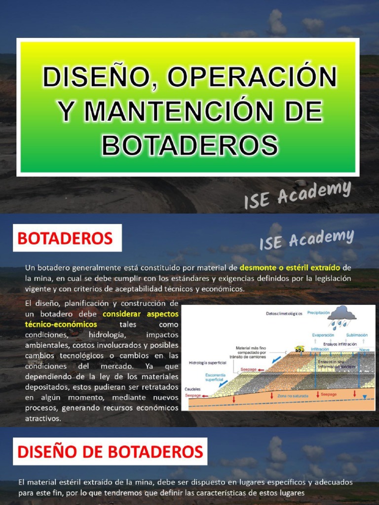 Diseño - Operación y Mantenimiento de Botaderos | PDF