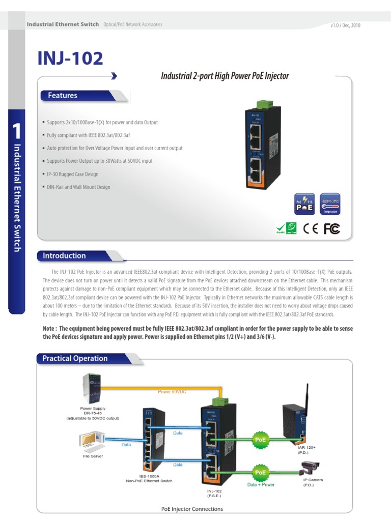 Datasheet INJ-102 v1.0 | PDF | Computer Standards | Electronics