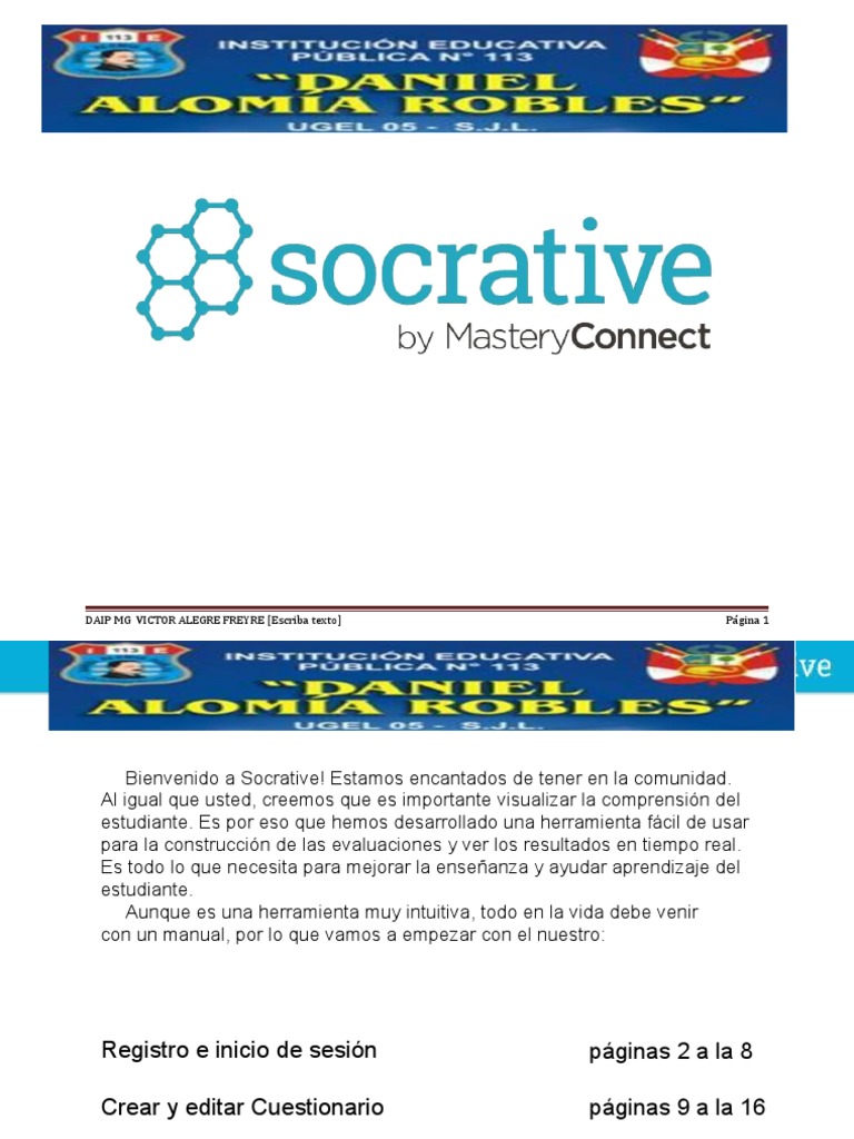 Tutorial de Socrative | PDF | Cuestionario | Prueba / examen