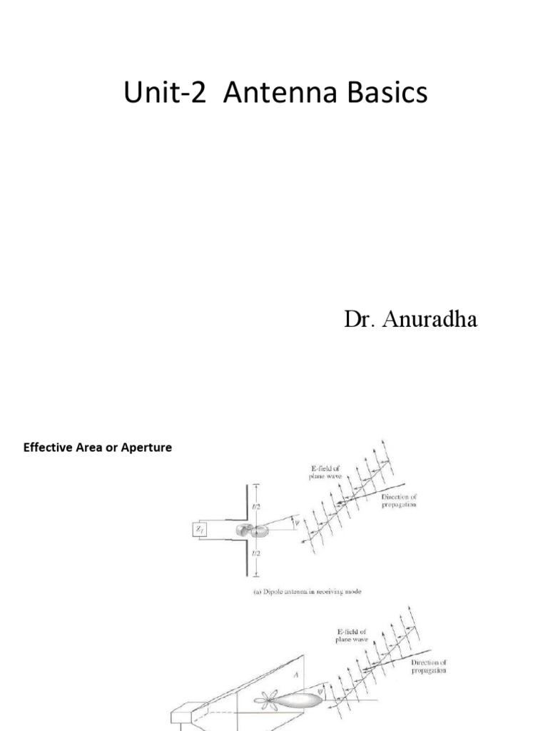 Unit-2 Antenna Basics: Dr. Anuradha | PDF | Science & Mathematics