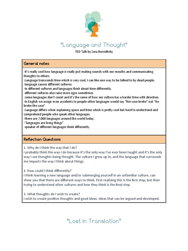 Language Shapes Thought and Culture | PDF | Epistemology | Communication