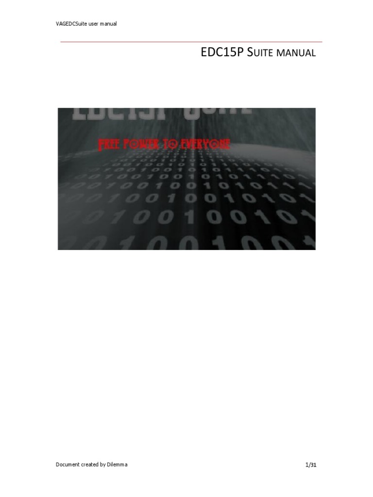 EDC15PSuite Manual | PDF | Computer File | System Software