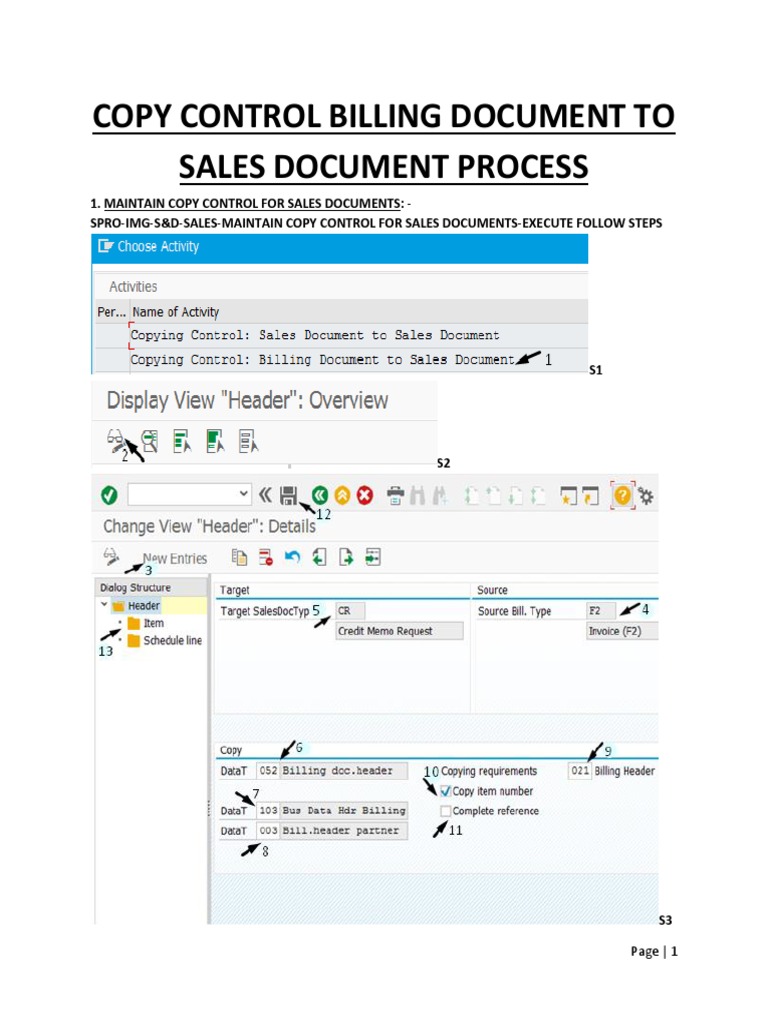 Copy Control Billing To Sales | PDF | Document | Computing