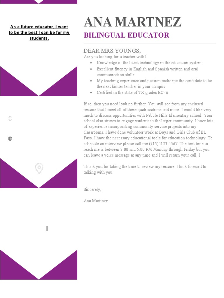 My Revised Cover Letter | PDF | Teachers | Learning