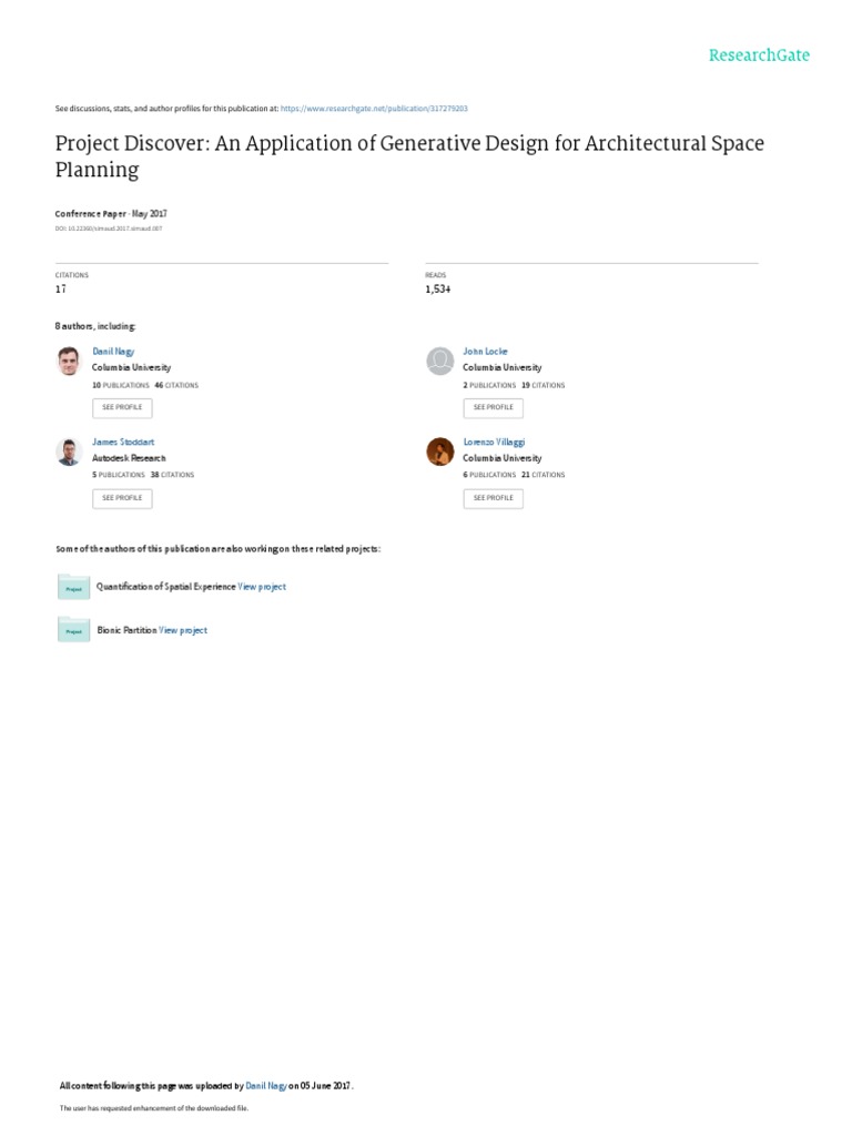 Project Discover: An Application of Generative Design For Architectural ...