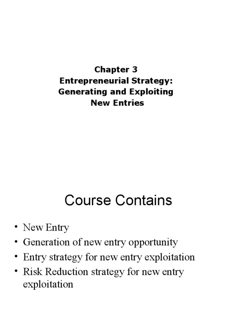 Entrepreneurship Chapter 3 | PDF | Franchising | Entrepreneurship