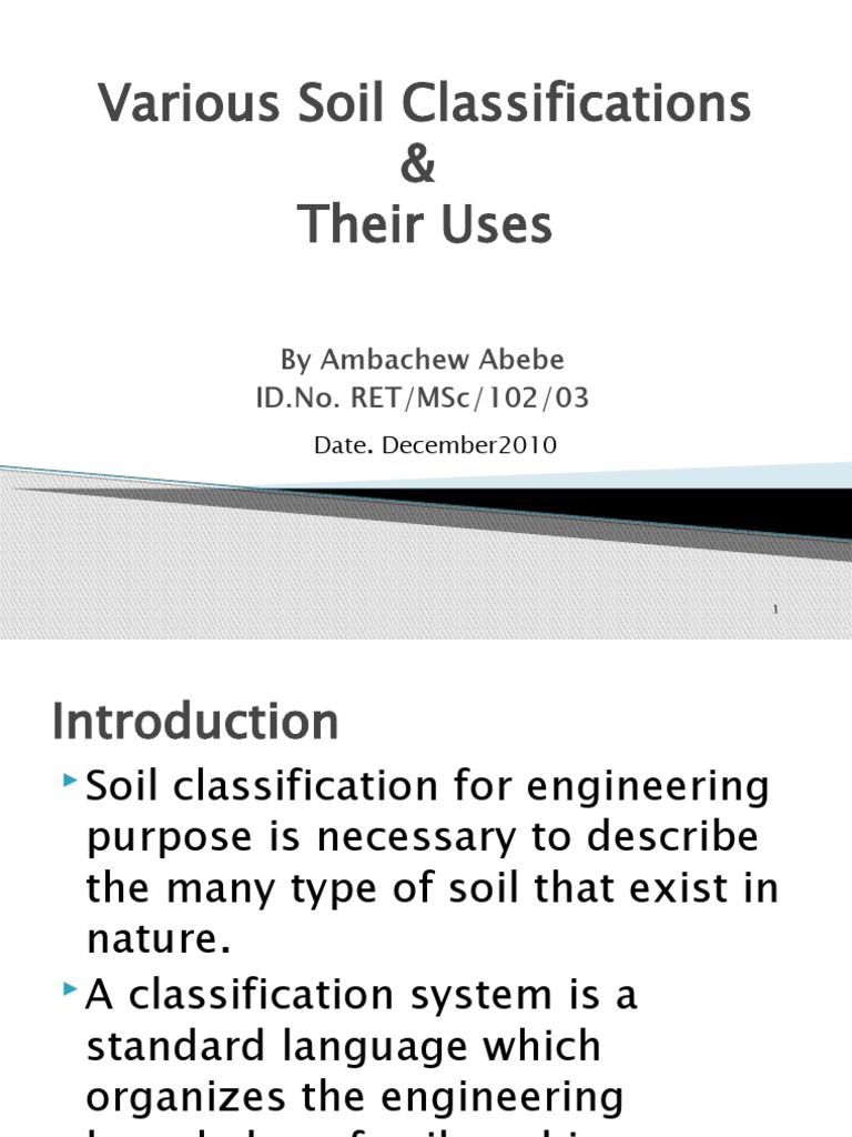 Soil Classification for Engineering Use | PDF | Nature | Sand