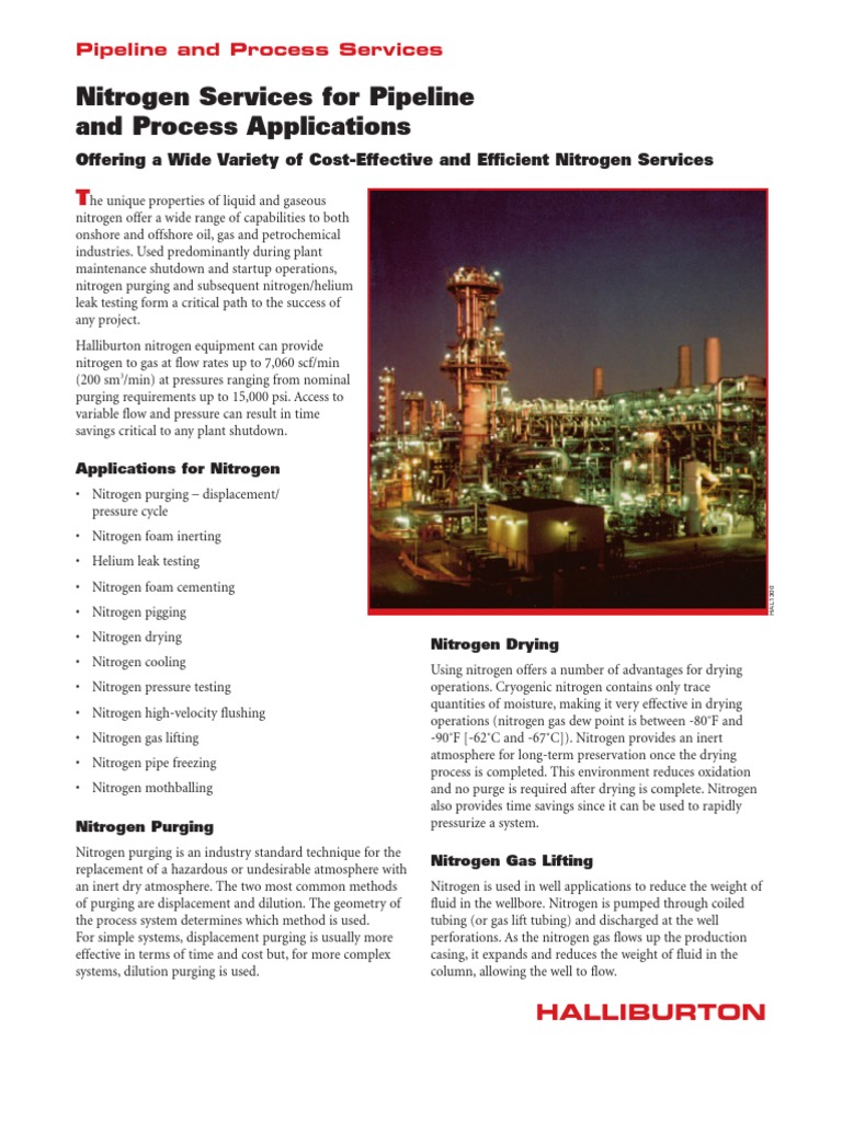 Nitrogen Services For Pipeline and Process Applications | PDF ...