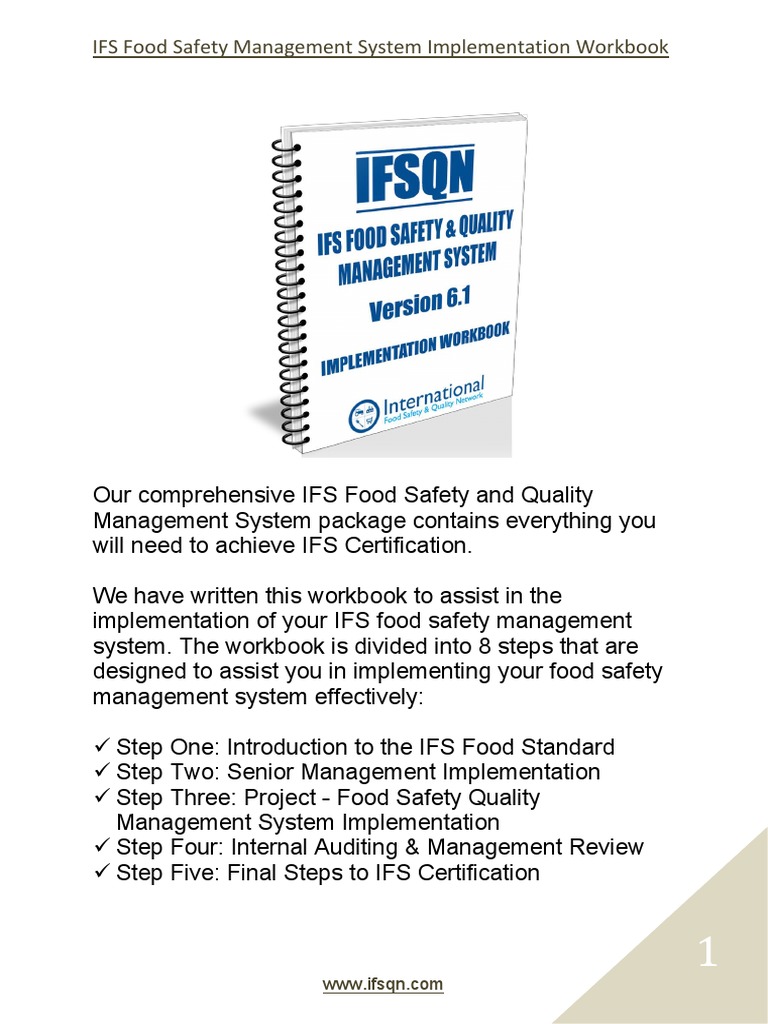 IFS Food Safety Implementation Workbook | PDF | Food Safety | Hazard ...
