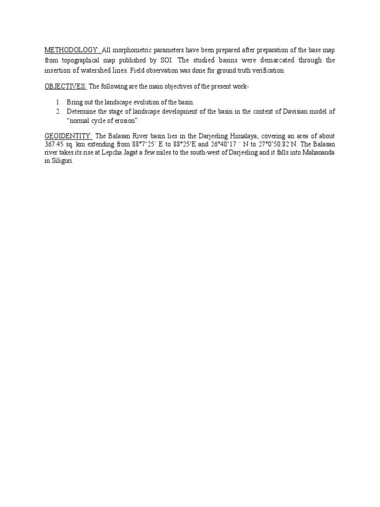 Methodology Objectives | PDF