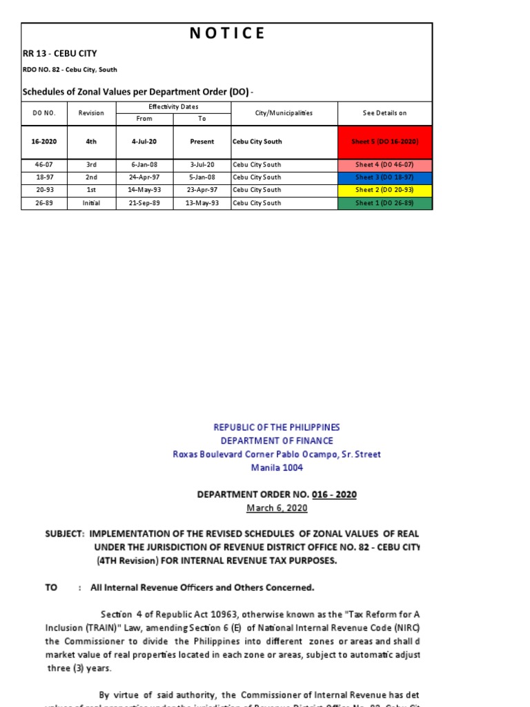 RDO No. 82 - Cebu City, South | Download Free PDF | Cebu | Taxes
