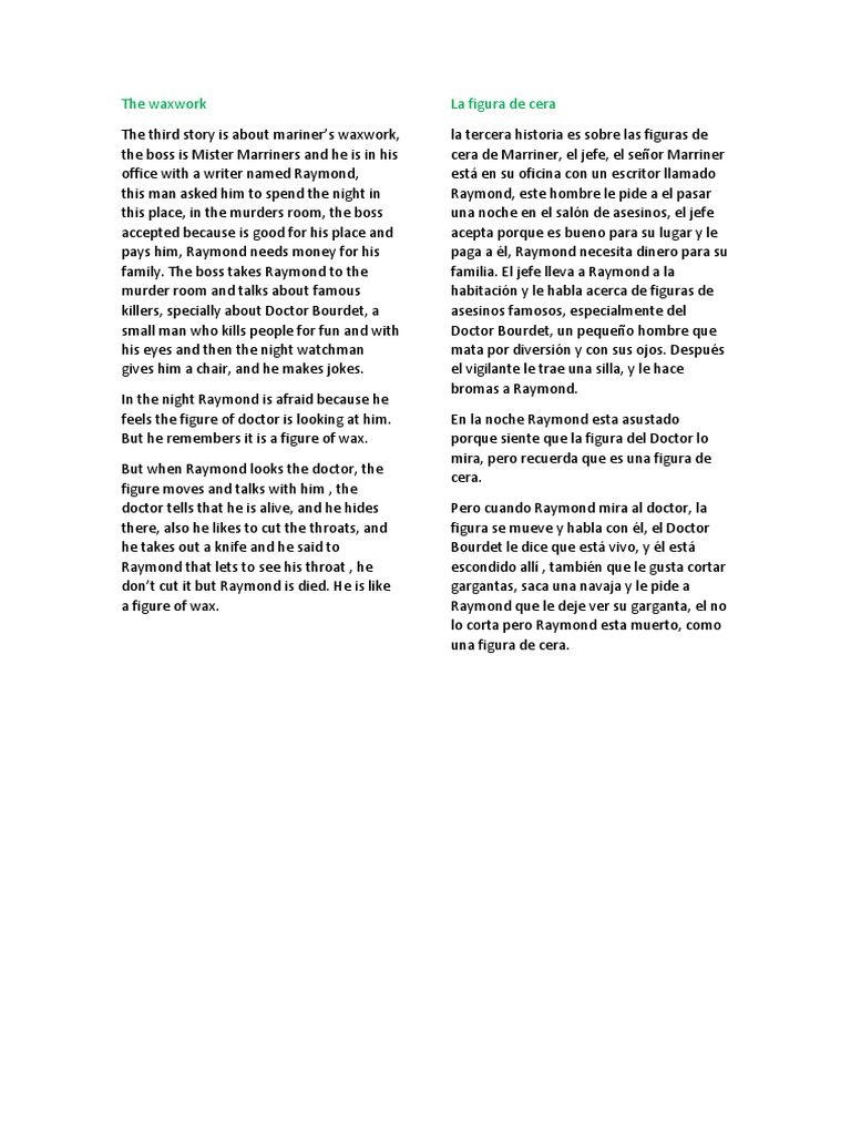 The Waxwork PDF | PDF