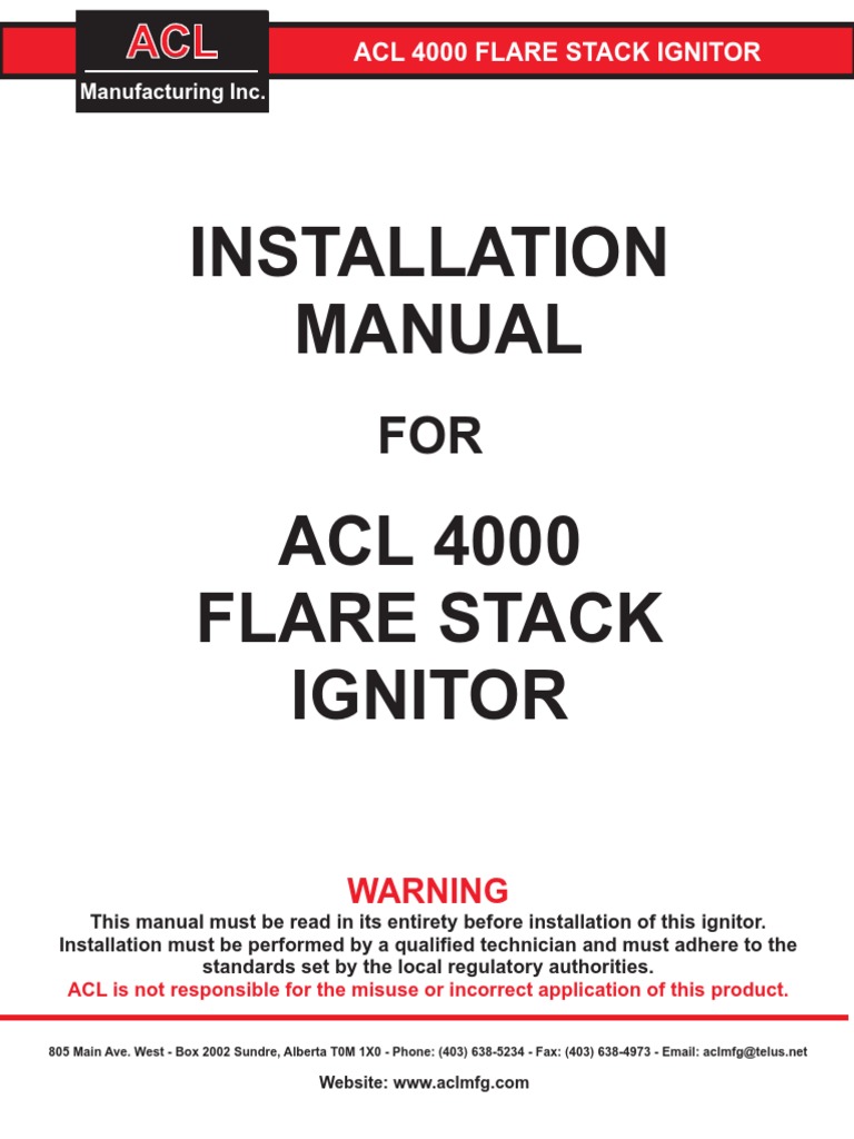 Acl 4000 - Manual Flare Stack | PDF | Chimney | Pipe (Fluid Conveyance)