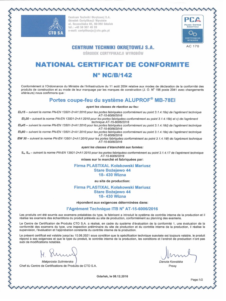 Certificat Français | PDF