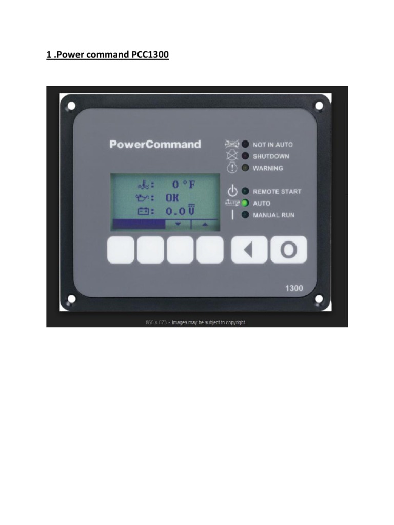 1 .Power Command PCC1300 | PDF