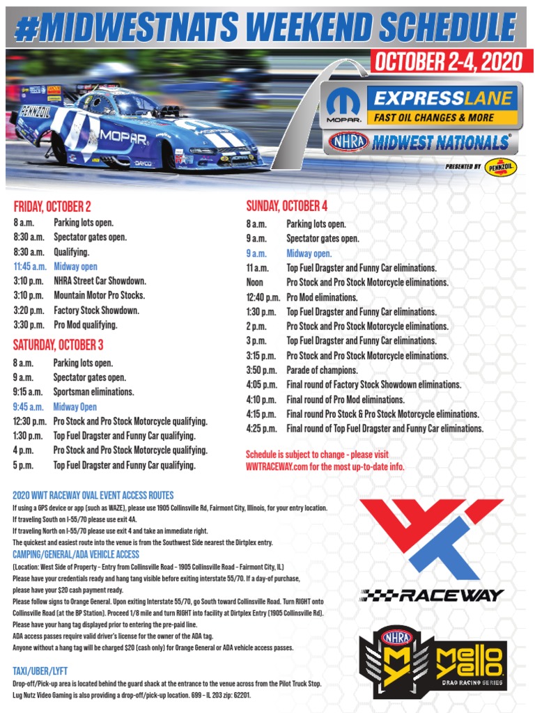 NHRA WWT Raceway | PDF | Motor Vehicle | Transport