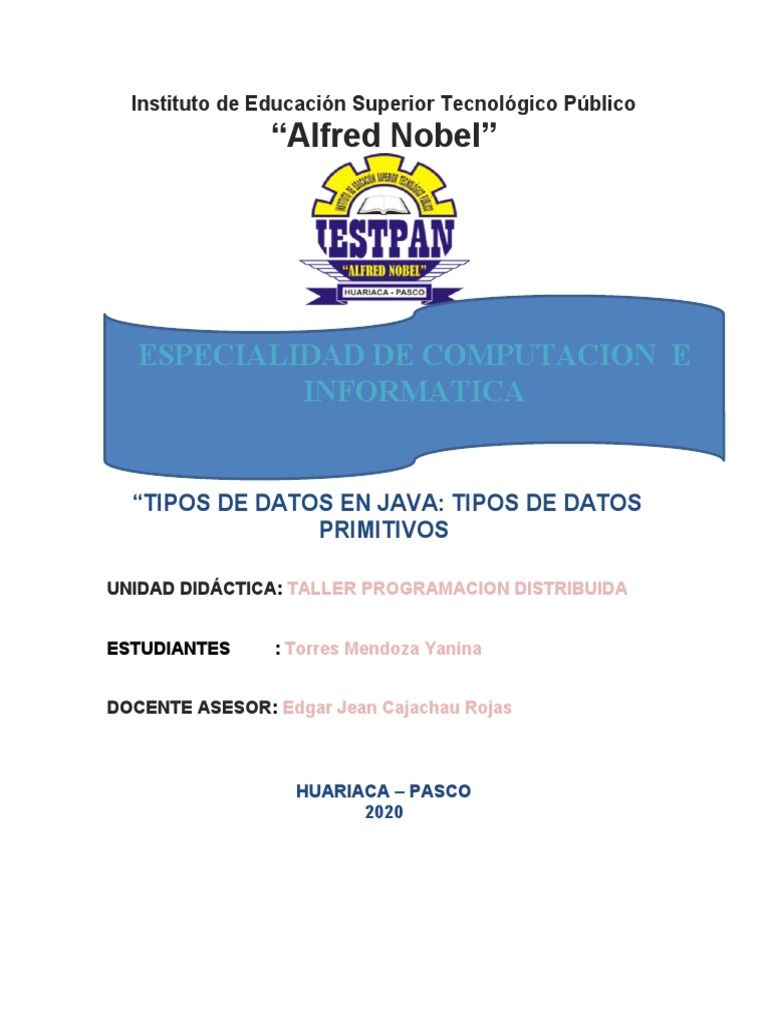 Tipos de Datos Primitivos en Java | PDF | Tipo de datos | Cadena ...