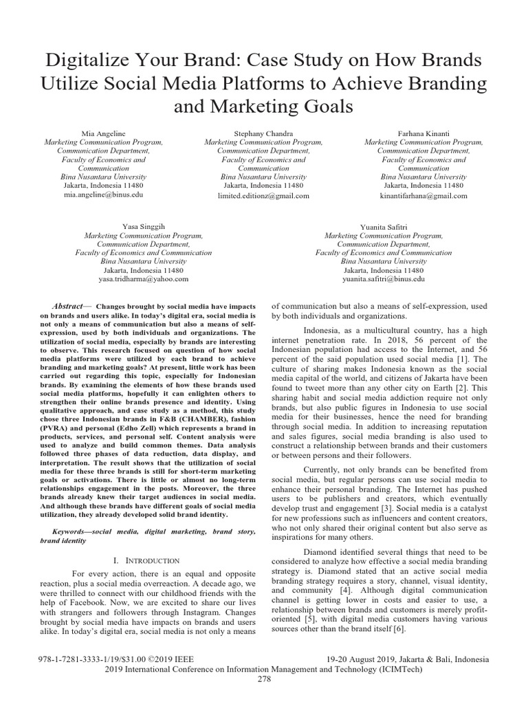 Digitalize Your Brand: Case Study On How Brands Utilize Social Media ...