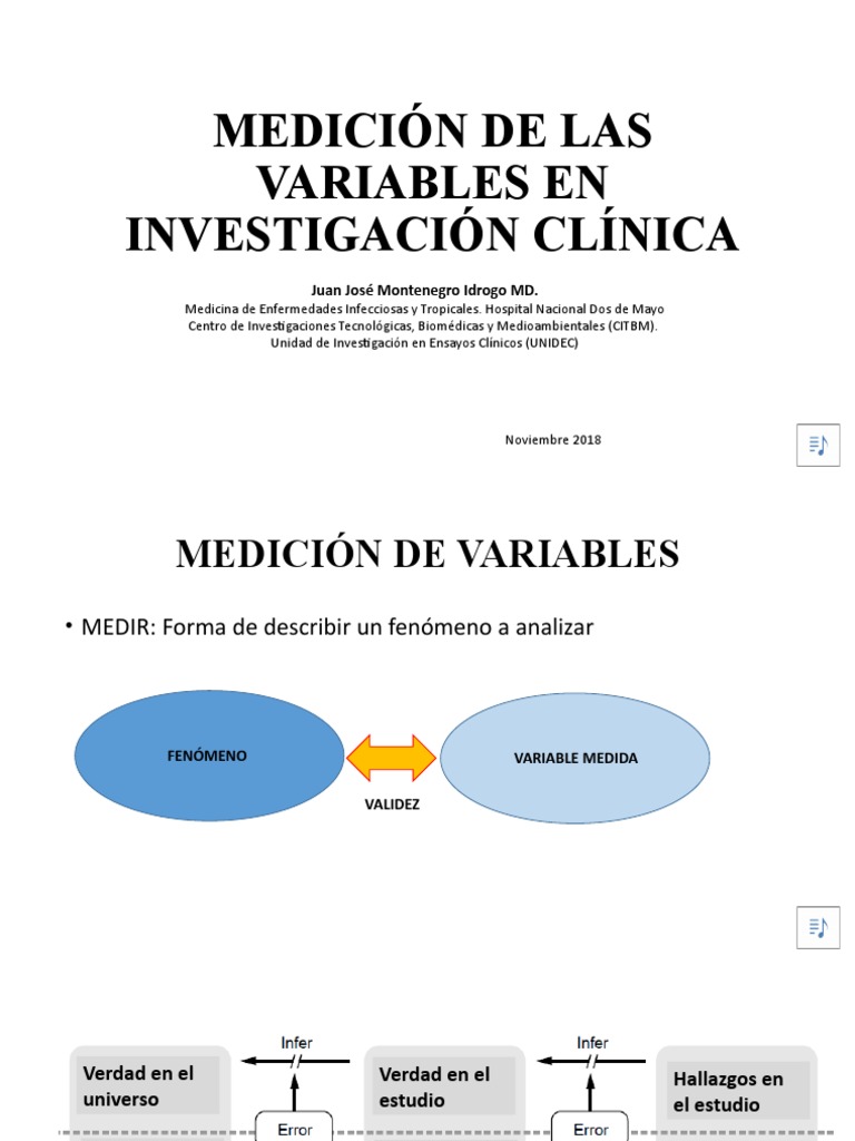 Medición de Las Variables en Investigación Clínica | PDF | Medición ...