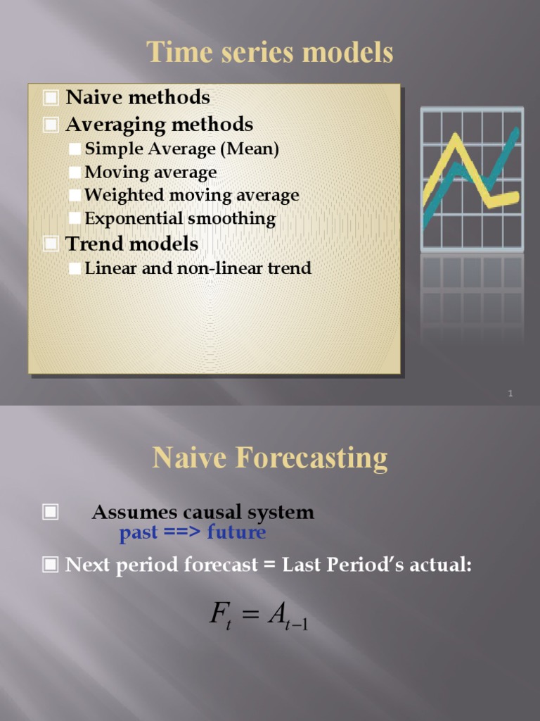 Time Series Models: Naive Methods Averaging Methods | PDF | Moving ...