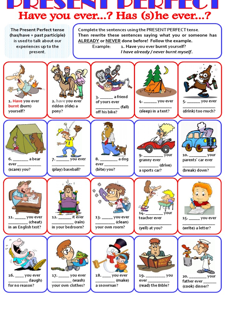 Complete The Sentences Using The PRESENT PERFECT Tense.: I Have Already ...