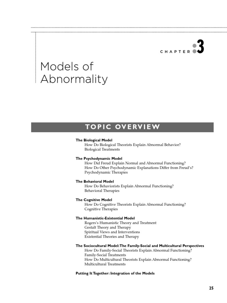 Models of Abnormality in Psychopathology | PDF | Classical Conditioning ...