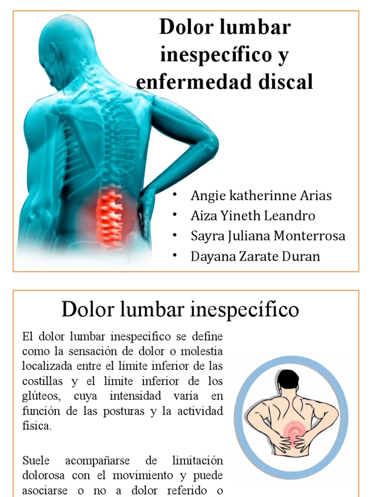 Dolor Lumbar Inespecífico y Enfermedad Discal | PDF | Dolor lumbar ...