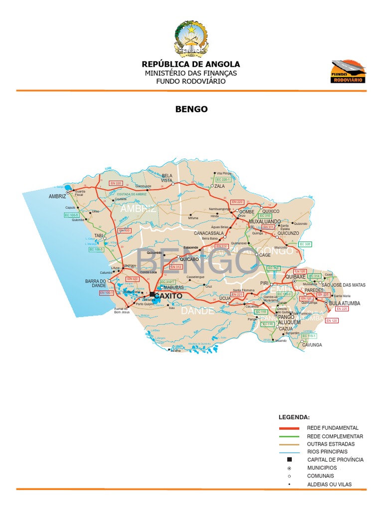 Mapa Rodoviario Bengo | PDF