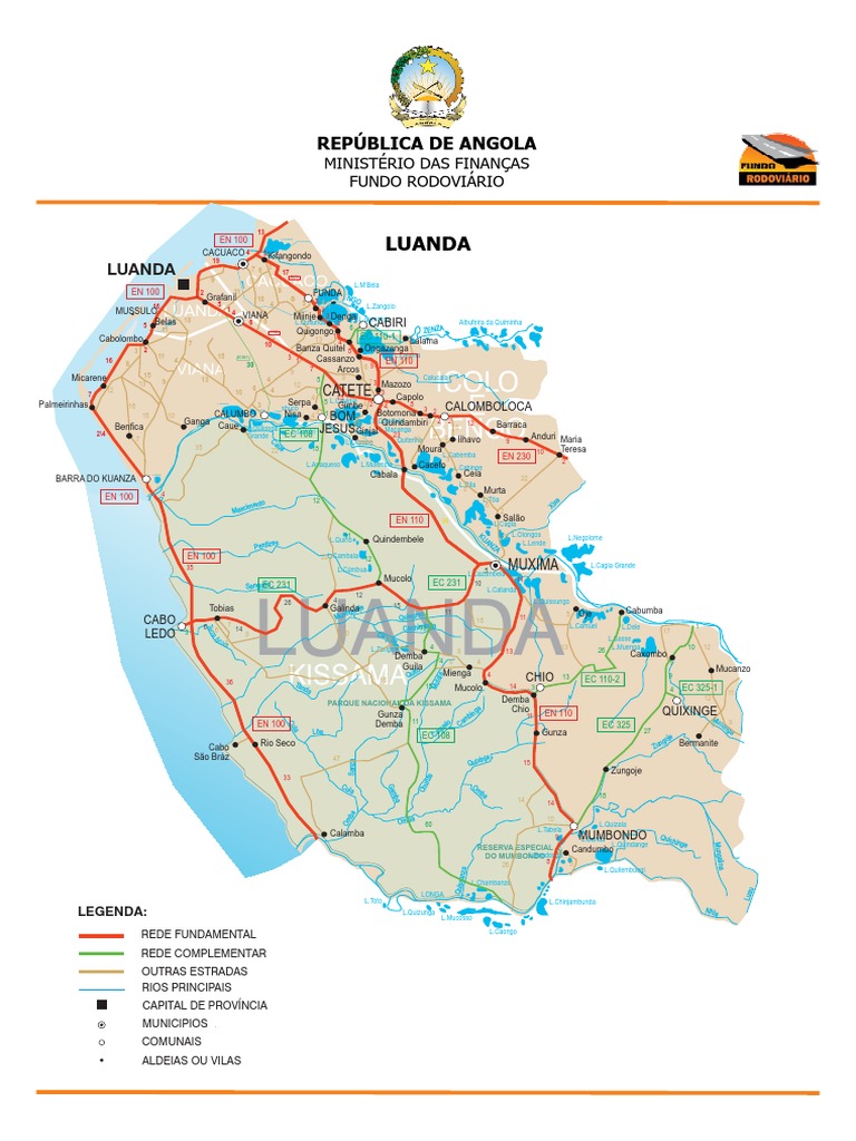 Mapa Rodoviario Luanda | PDF