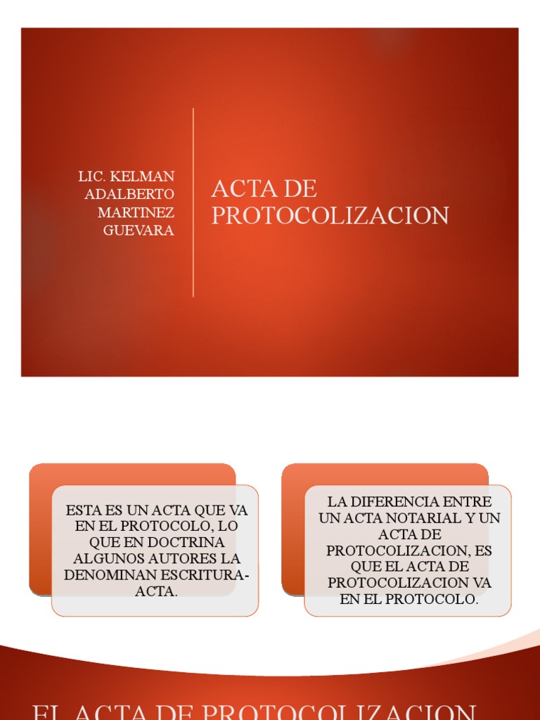 Acta de Protocolizacion | PDF | Instituciones sociales | Ciencias sociales
