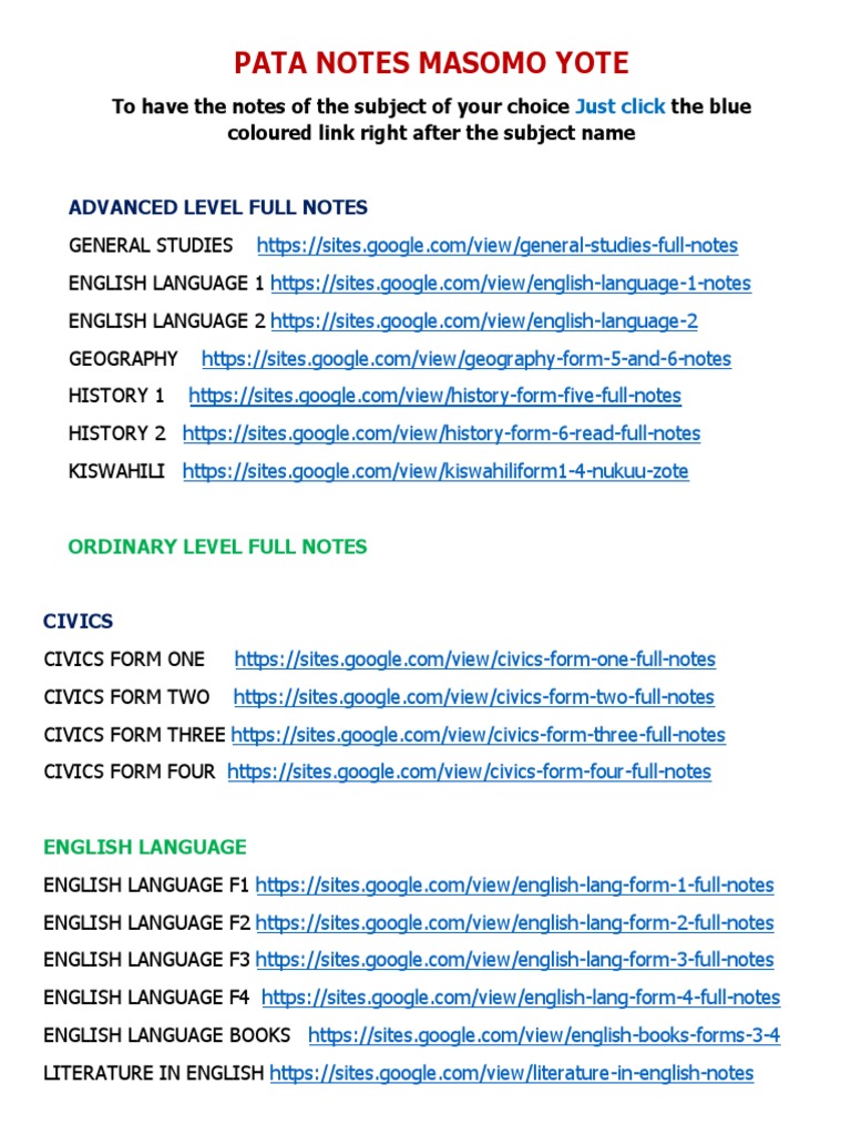 Full Notes All Subjects | PDF | Languages