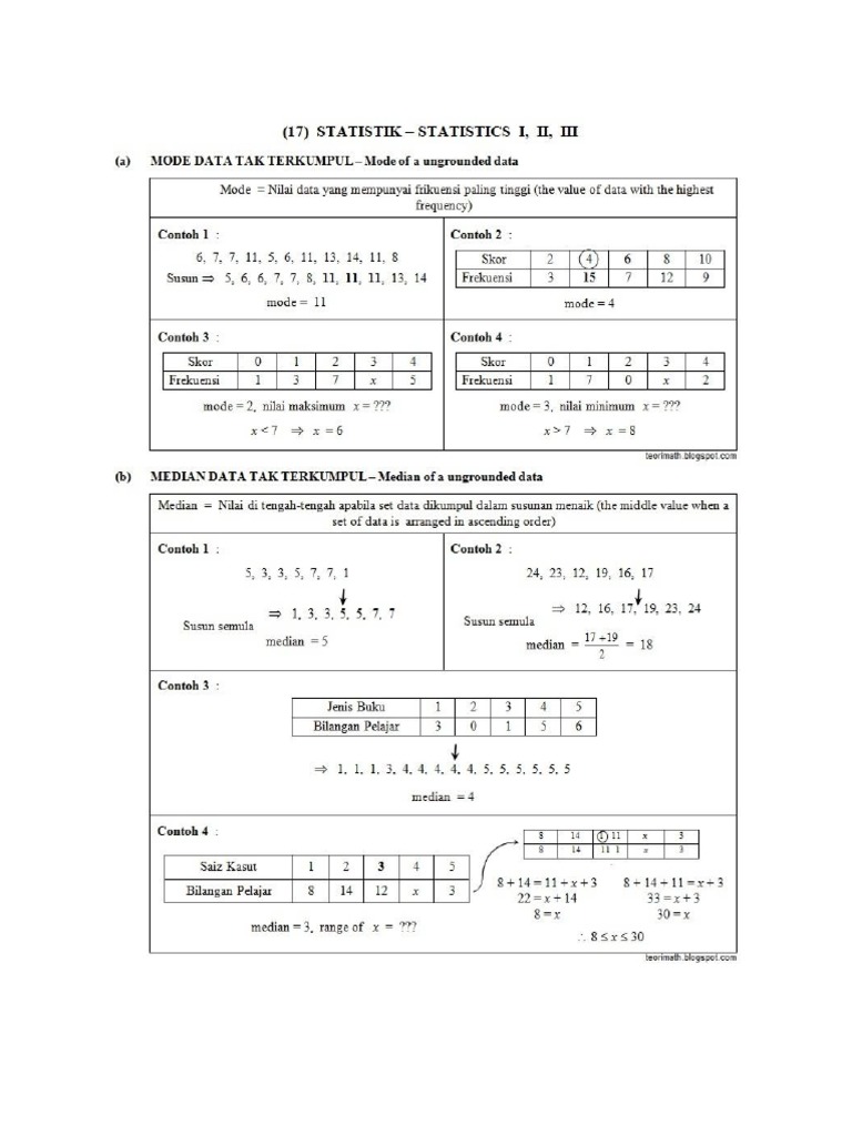 Nota Statistik-1 | PDF