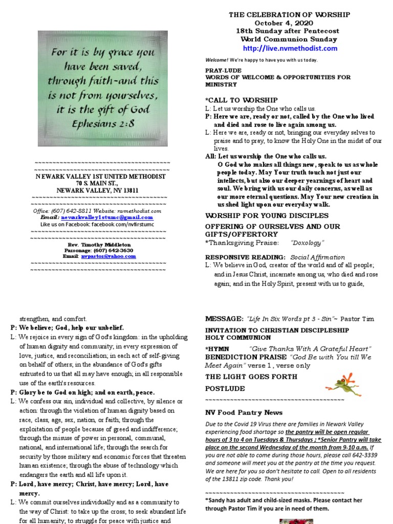 Welcome! We're Happy To Have You With Us Today.: RESPONSIVE READING: Social Affirmation | PDF ...