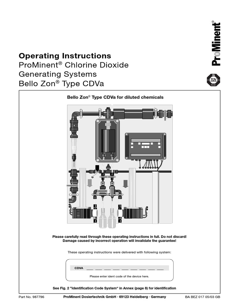 Operating Instructions: Prominent Chlorine Dioxide Generating Systems ...