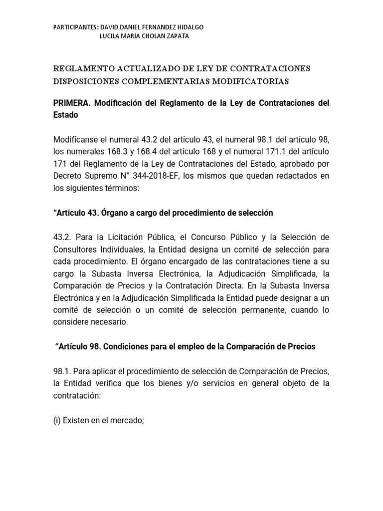 Disposiciones Complementarias Modificatorias | PDF | Regulación | Política