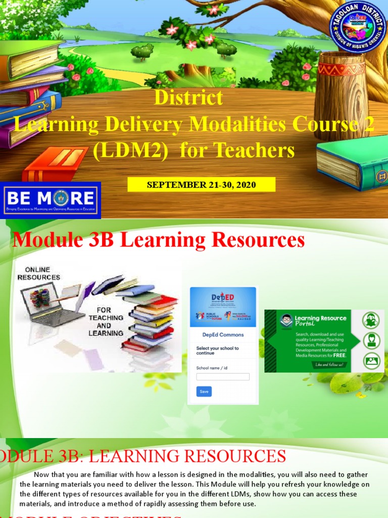 District Learning Delivery Modalities Course 2 (LDM2) For Teachers ...