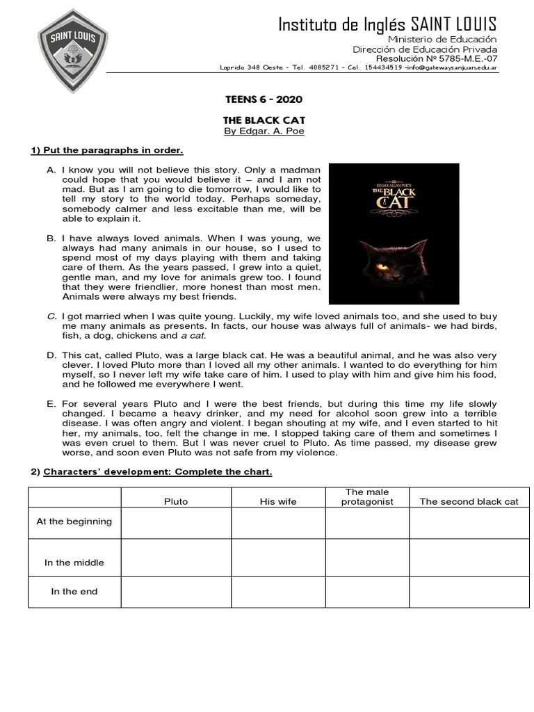 The Black Cat Activities | PDF