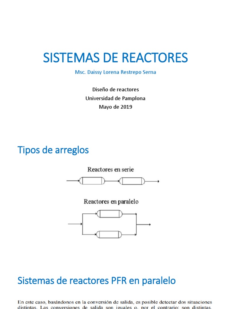 Sistemas de Reactores | PDF | Reactor Quimico | Mole (Unidad)