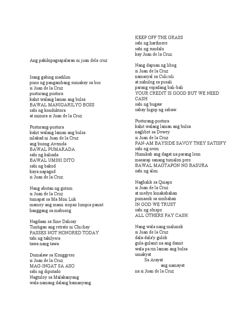 Ang Pakikipagsapalaran Ni Juan Dela Cruz | PDF