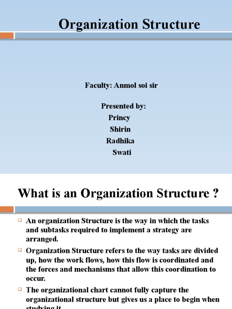 Organization Structure & Design | PDF | Organizational Structure ...